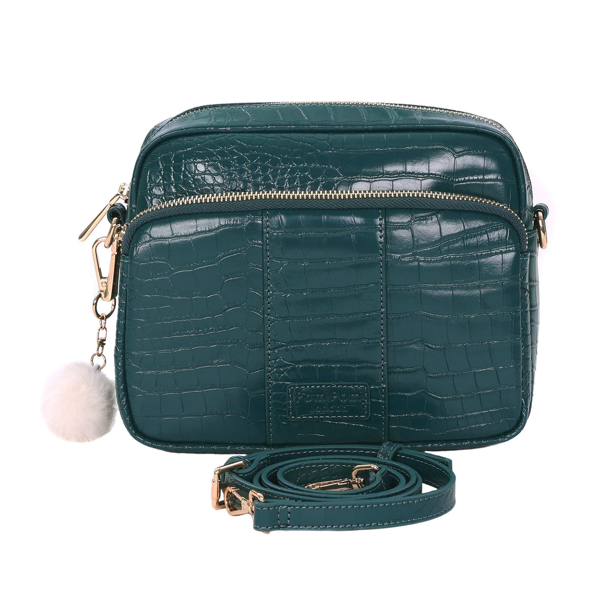 Pom Pom London Original Plus Bag Croc - Marine Blue – District23